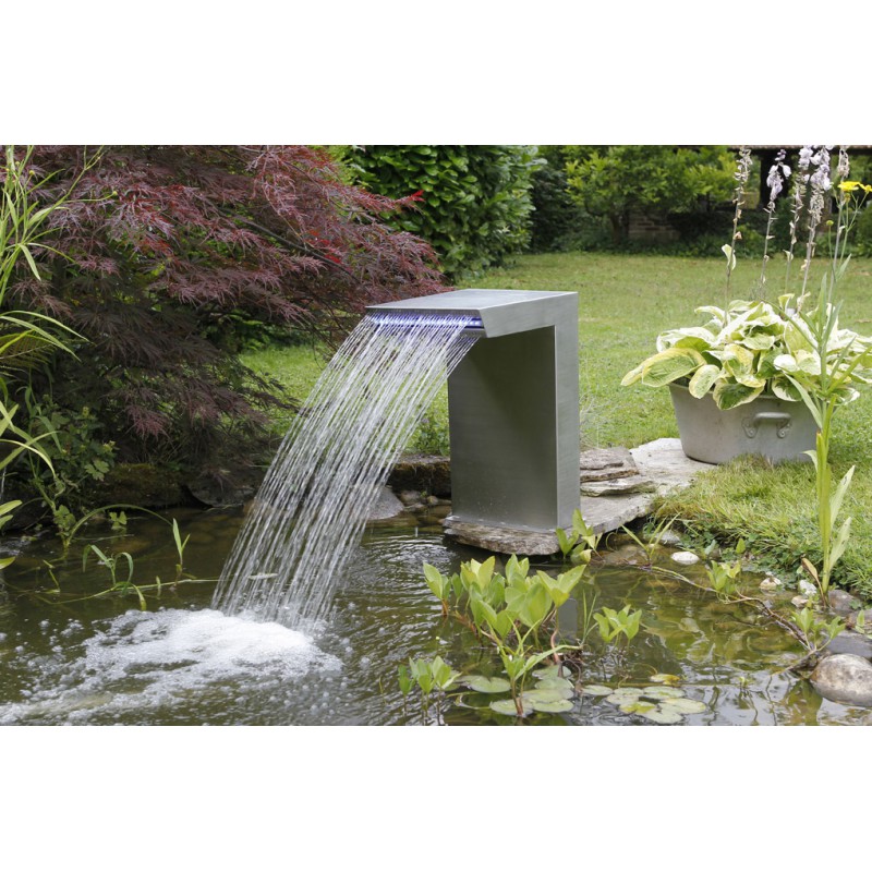 Lame d'eau Straight Ubbink Cascade pour piscine 316L Haut 54 cm